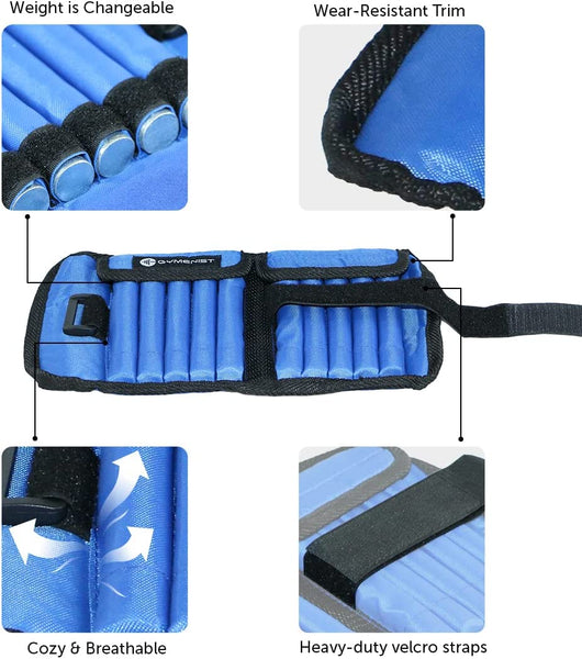 Ankle Weights Can Be Adjusted Up To 5 LB Each Weight Wrap – Gymenist